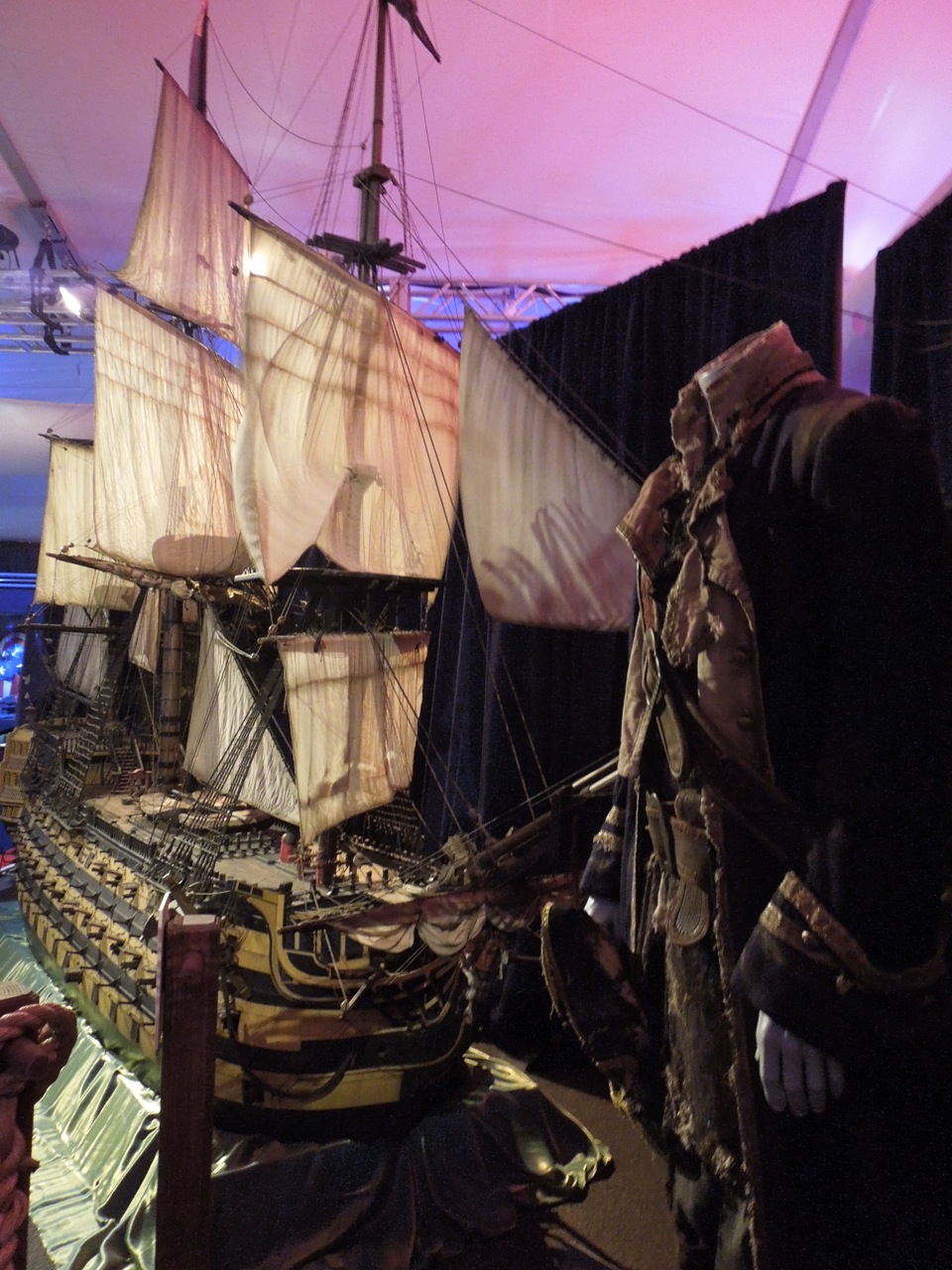 HMS Endeavour filming model from Pirates of the Caribbean on display ...