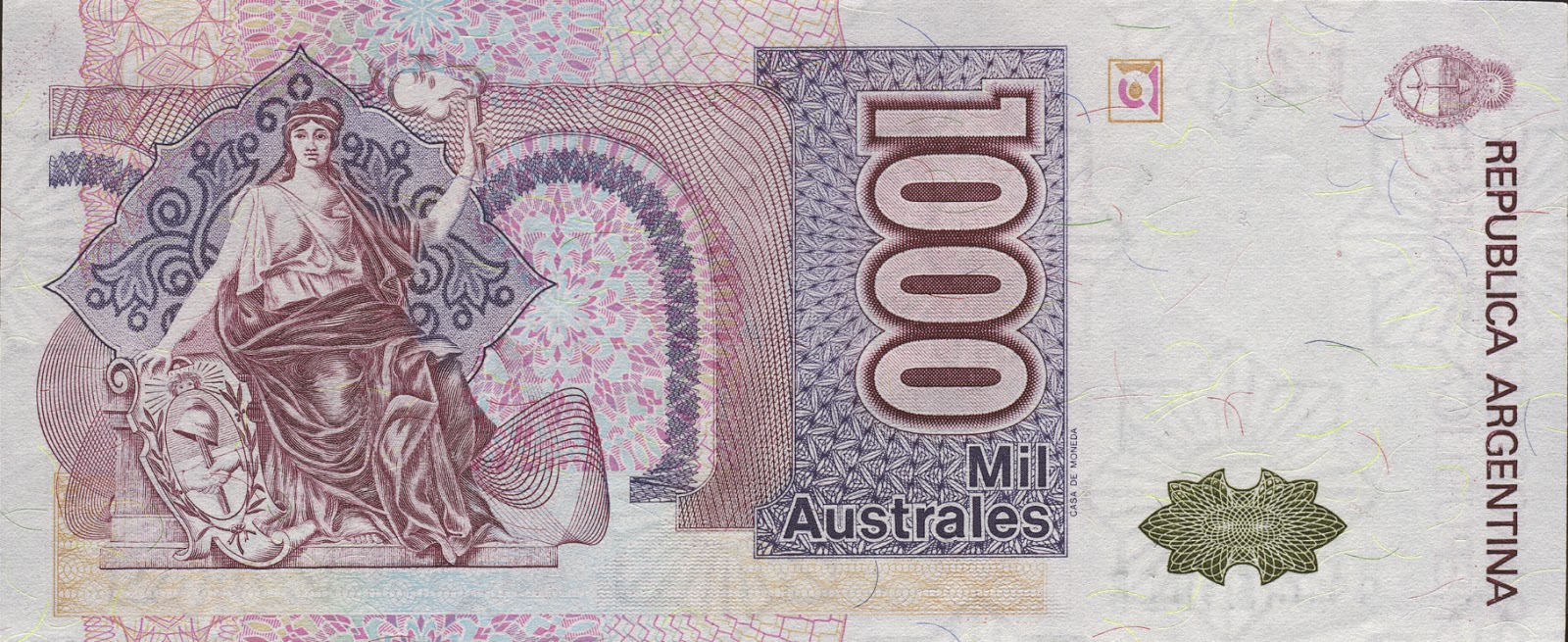 ARGENTINA 1000 AUSTRAL 1988-1990 - PICK: 329C | numizmatikagal-banknotes