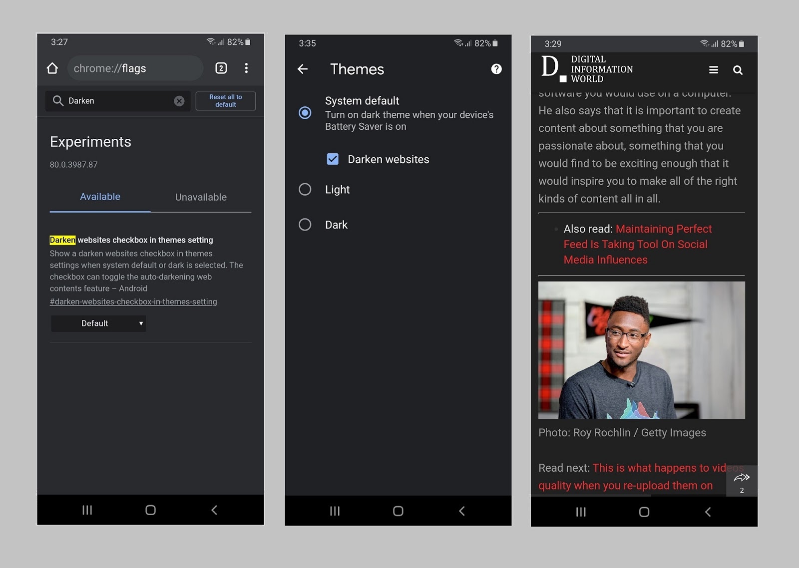 Finally, Android Users Can Now Browse Any Website on Google Chrome in Dark Mode