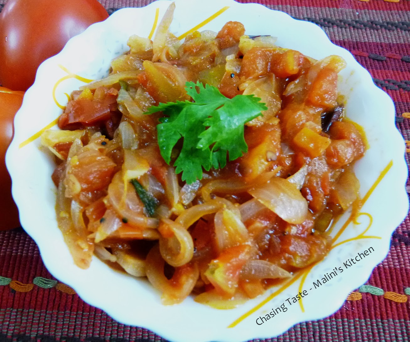 Chasing Taste: Tomato Onion Subji