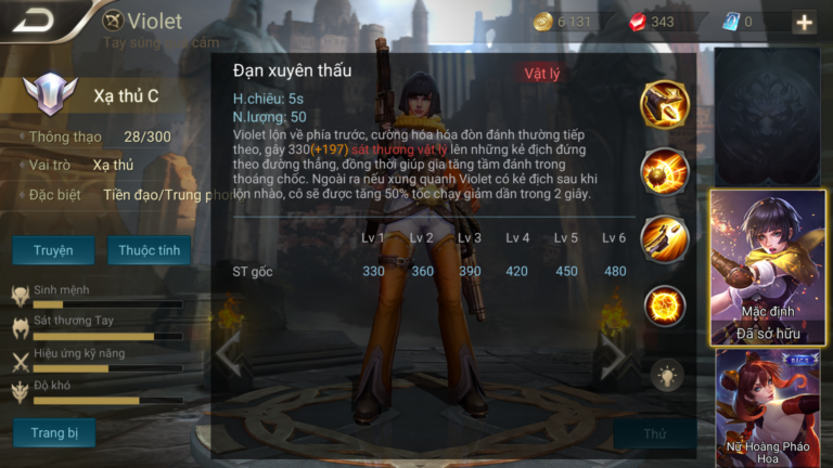 Hướng dẫn chơi Violet: Xạ thủ mạnh nhất 1 cân 5 trong Liên quân Mobile ...