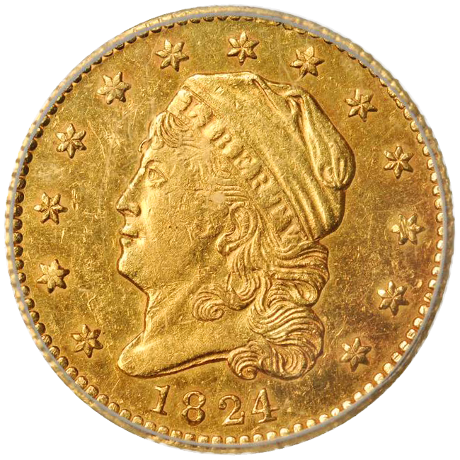 Gold Coins Collection: 1824 Gold Coins Quarter Eagle
