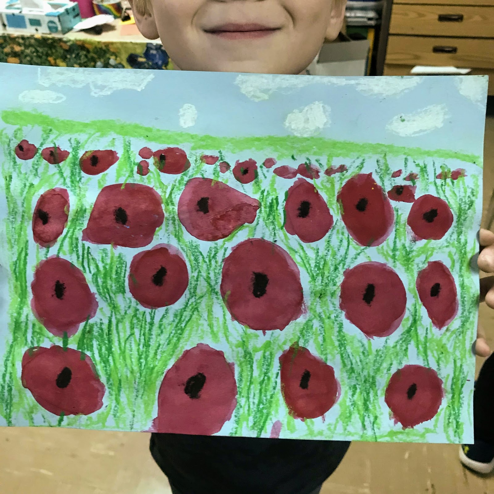 Elements of the Art Room: 1st and 2nd Veterans Day Poppies