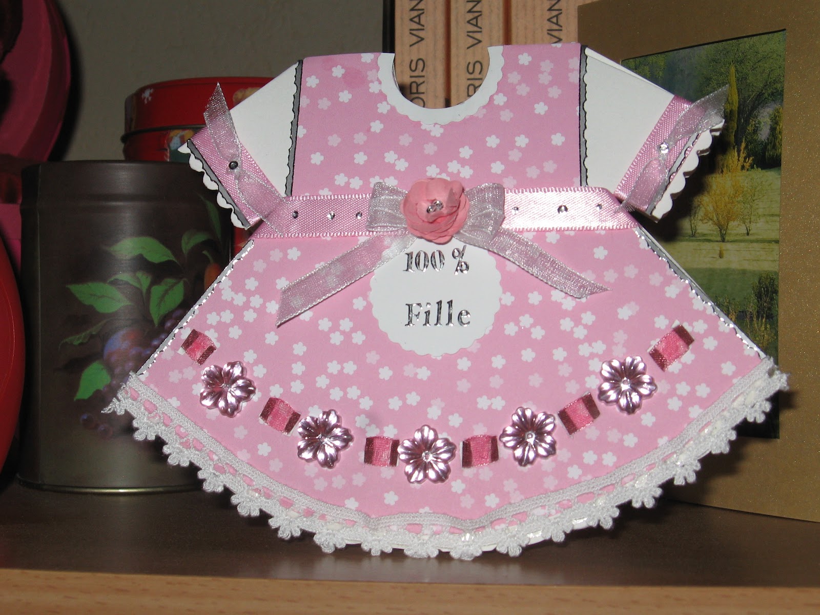 CATHY CARTERIES: UNE CARTE NAISSANCE "FILLE" ET SON GABARIT