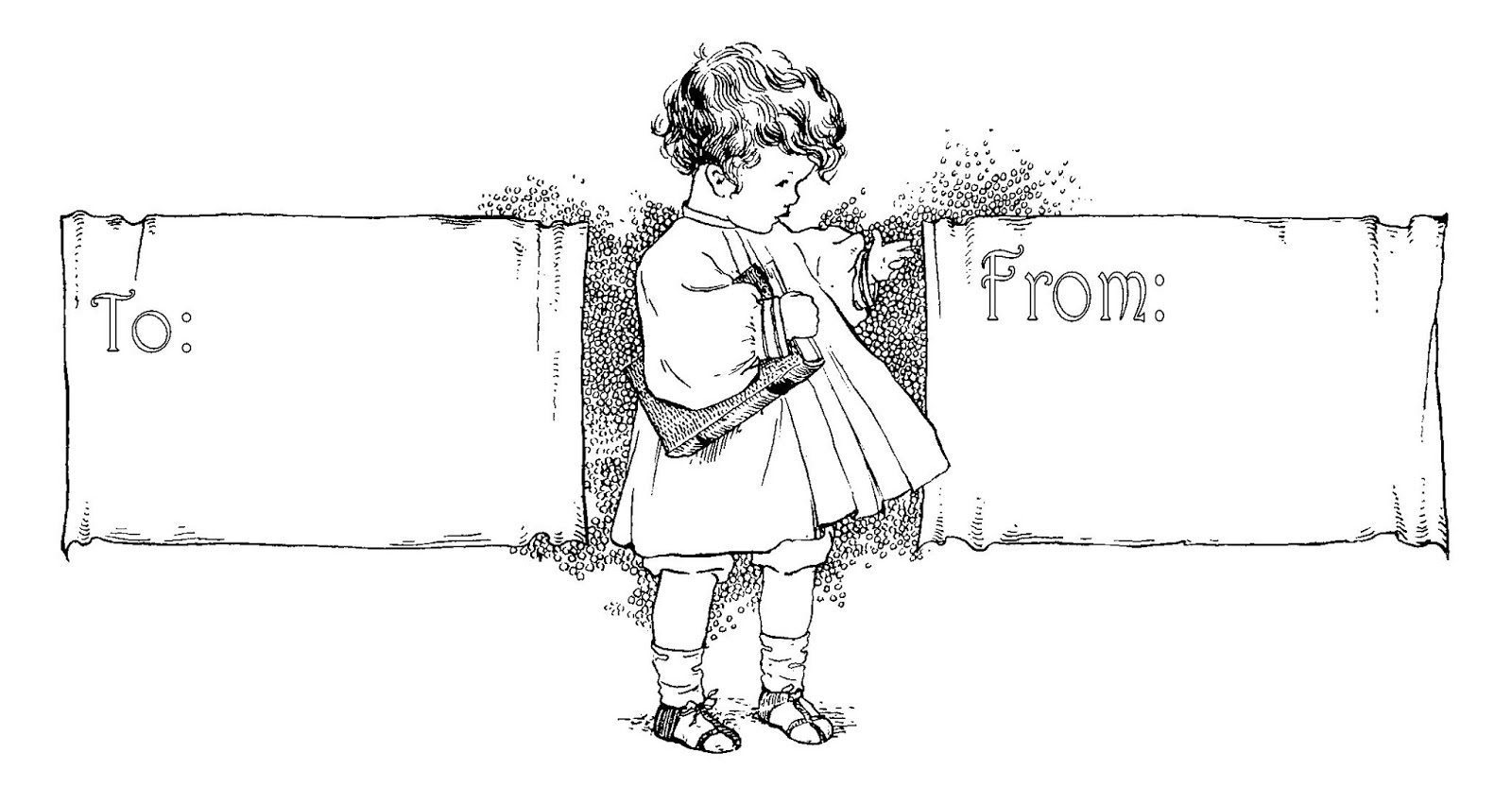 Digital Stamp Design: Free Printable Gift Tag Vintage Baby Boy Design ...