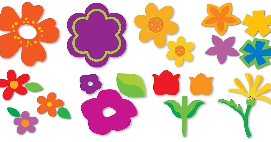 Moldes de flores em eva para painel - Ver e Fazer