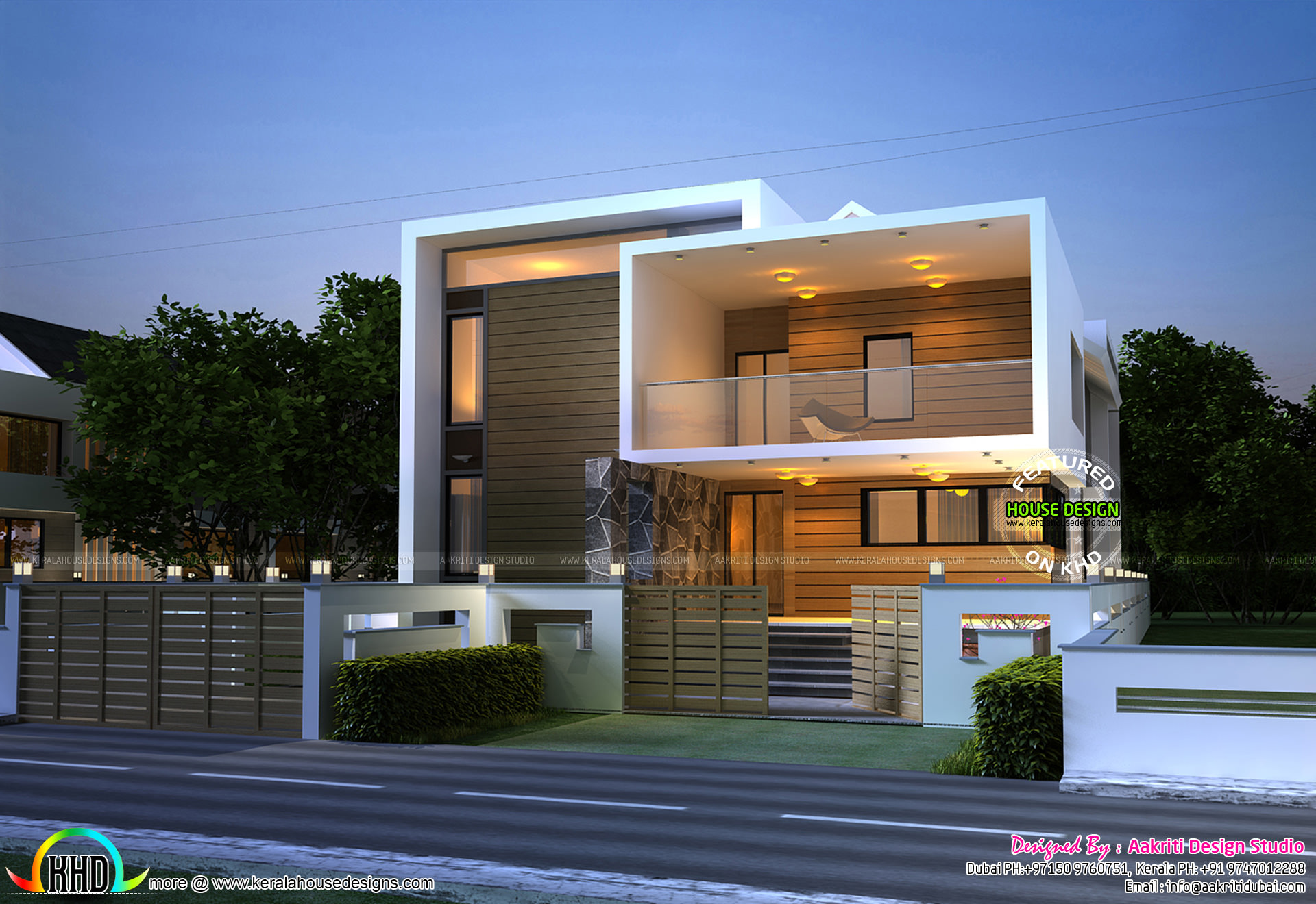 Cute box model home with Basement floor - Kerala Home Design and Floor ...