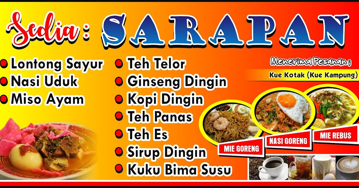 spanduk sarapan - Blog Desain CaPinSol