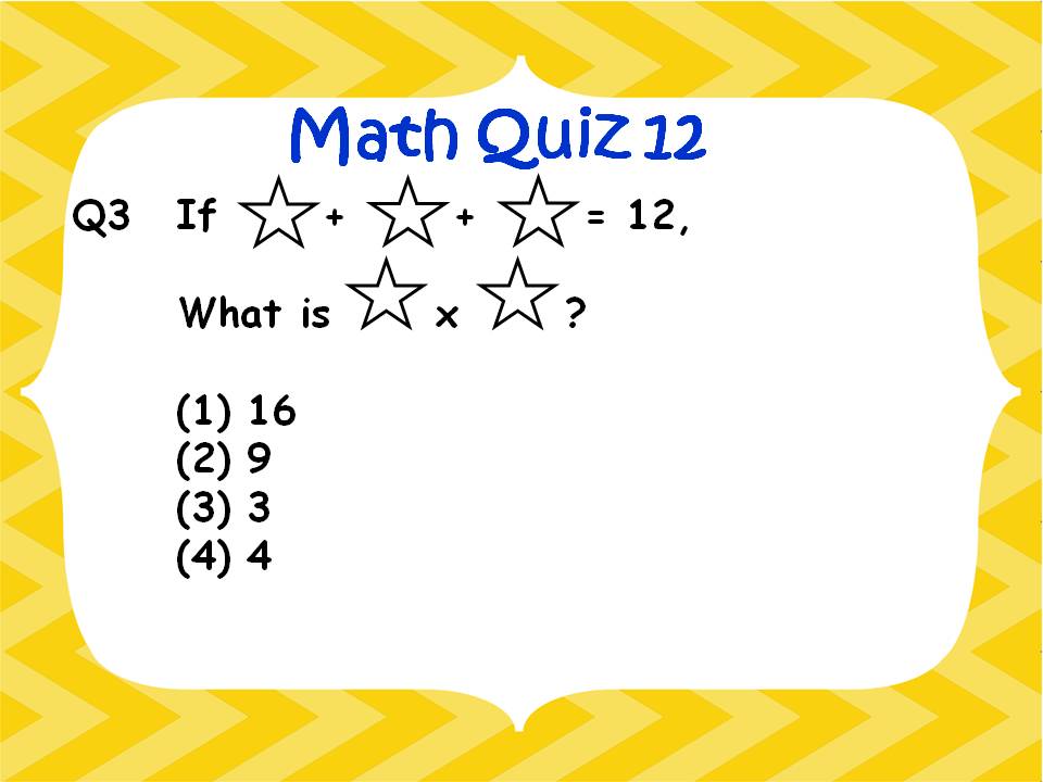 P2A Class Blog: Math Quiz 12