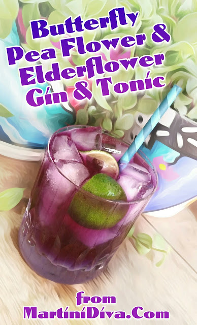 The MARTINI DIVA: BUTTERFLY PEA FLOWER & ELDERFLOWER GIN & TONIC