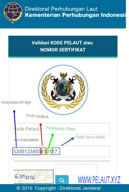 Langkah langkah cek Sertifikat COP PELAUT