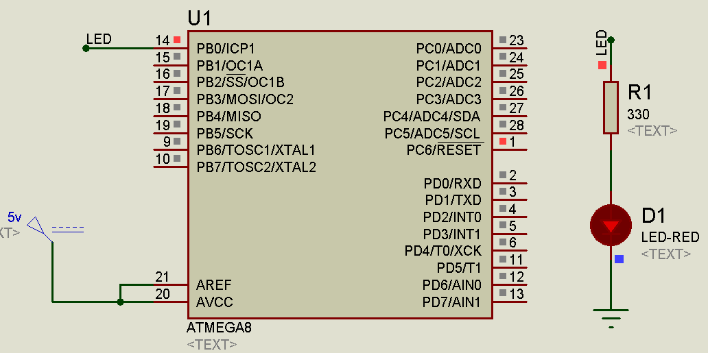 Code Bloges: Interfacing LED with AVR Microcontroller (Atmega-8) Code Bloges: Interfacing LED with AVR Microcontroller (Atmega-8)