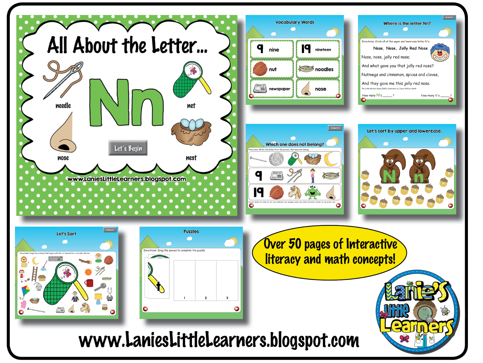 Lanie's Little Learners: All About the Letter Nn {Letter of the Week ...