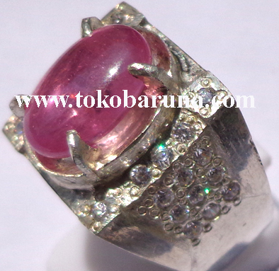 CINCIN BATU PERMATA PINKISH RUBY