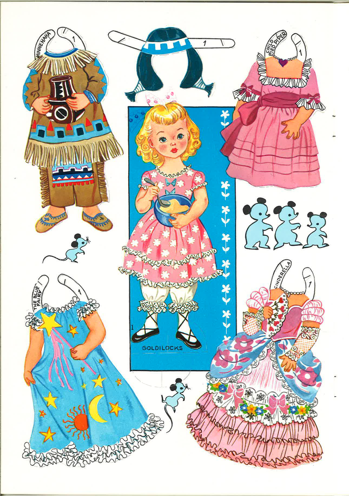 Miss Missy Paper Dolls 6 Standup Dolls From Storyland