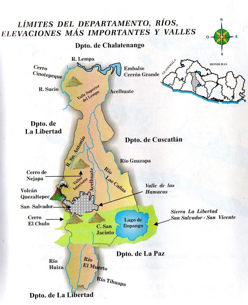Tareas al chilazo: Límites del departamento de San Salvador ríos ...