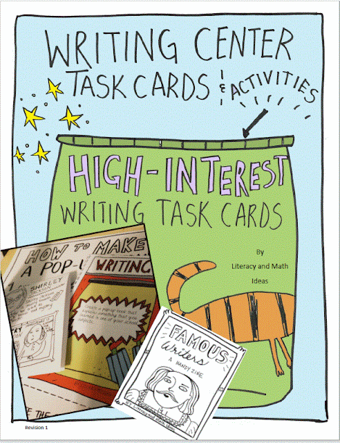Literacy & Math Ideas: High-Interest Writing Task Cards and Activities