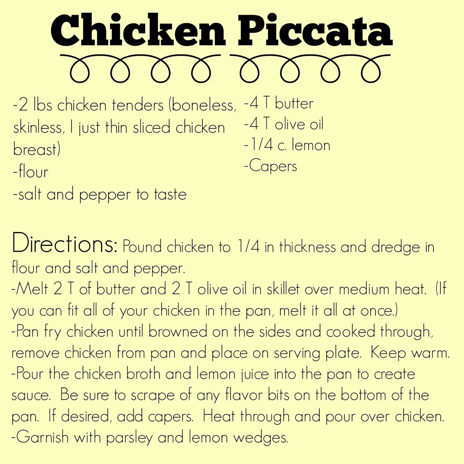 Olivia Makes A Life: Chicken Picca What?