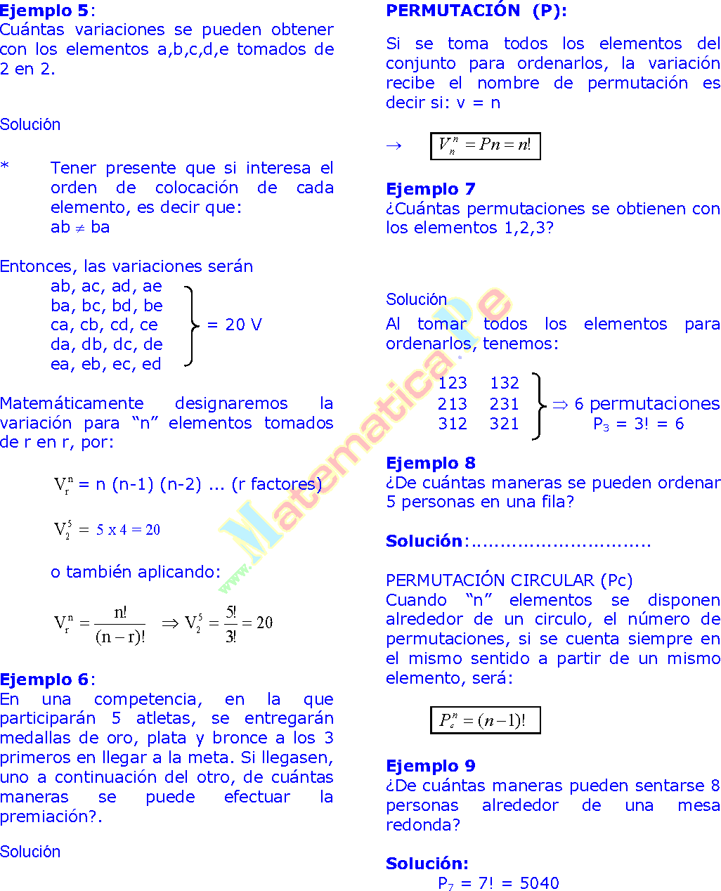 ANALISIS COMBINATORIO EJERCICIOS RESUELTOS DE RAZONAMIENTO MATEMÁTICO ...