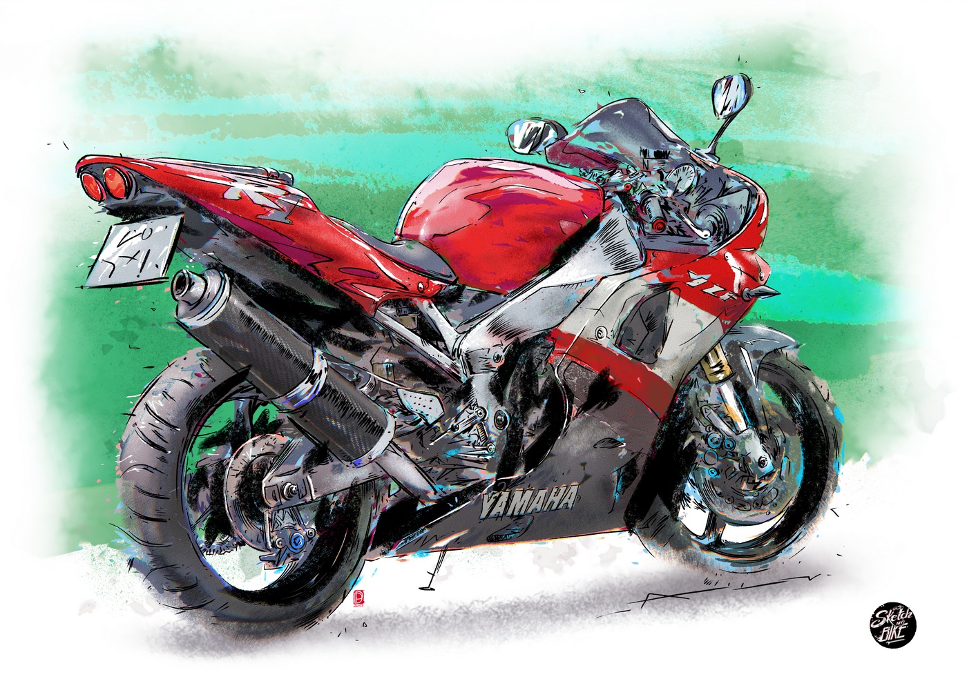 Sketch My Bike: Yamaha R1 Art