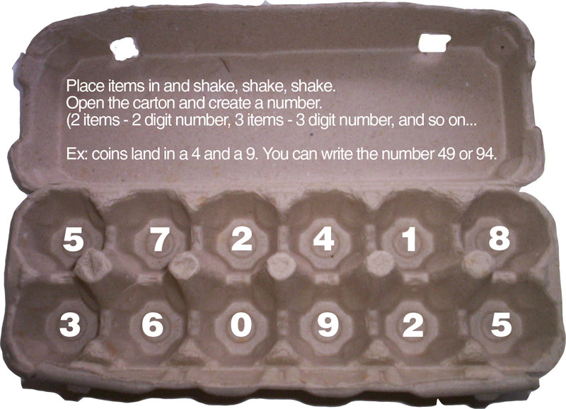 E is for Explore!: Egg Carton Place Value