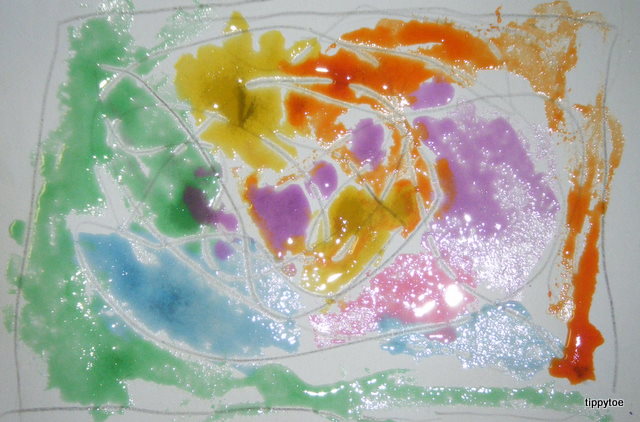 Tippytoe Crafts: Corn Syrup Paintings