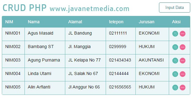 Membuat CRUD PHP Database MySQLi - Mari Berbagi
