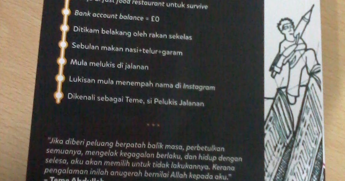 Akulah Tieya: Review Buku Pelukis Jalanan By Teme Abdullah