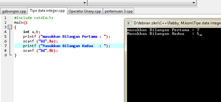 Pengertian Dan Contoh 5 Tipe Data Pada Pemrograman C Zikri Tekno