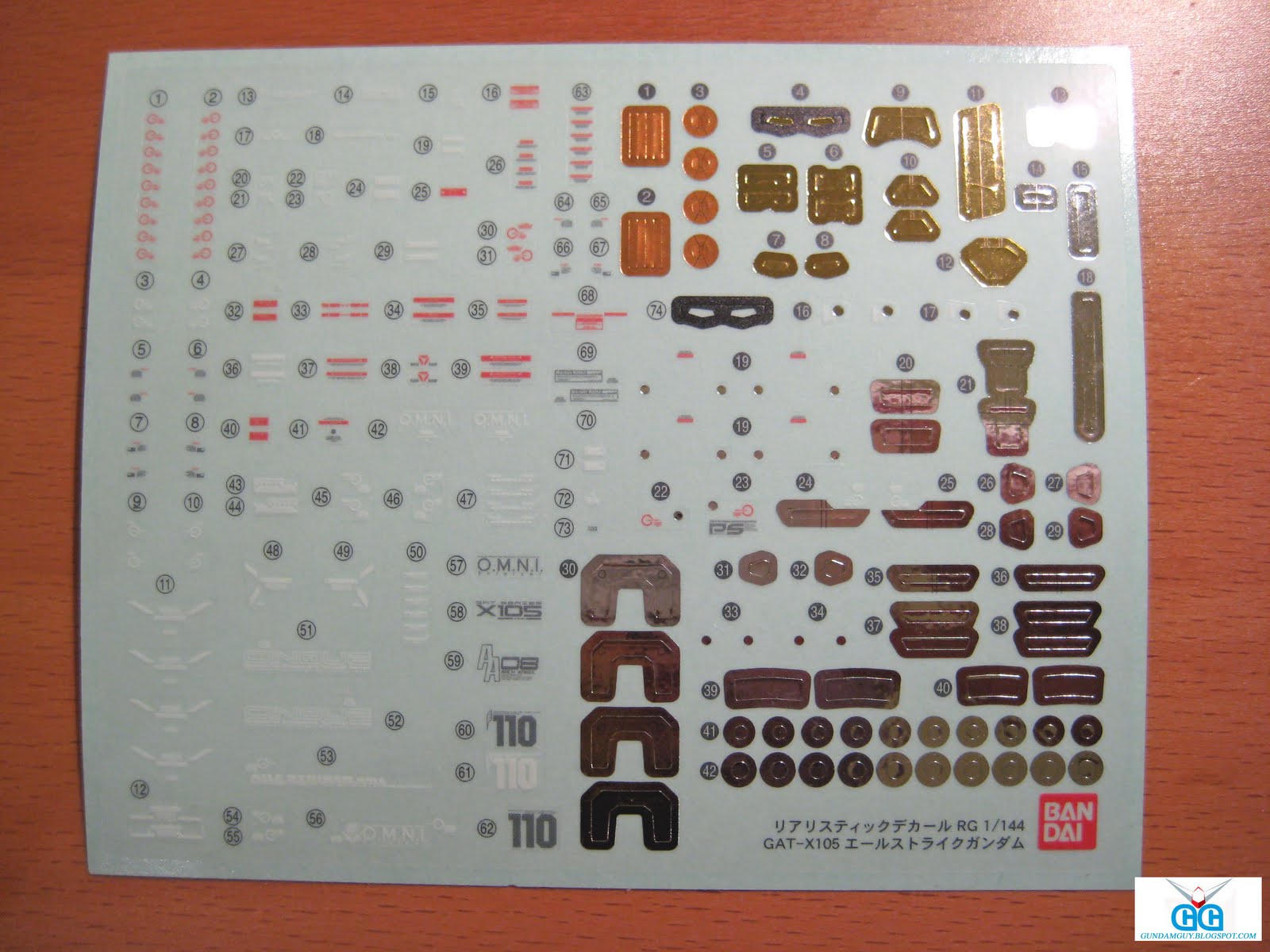 RG 1/144 Aile Strike Gundam – Runner Preview & Inner Frame Image ...