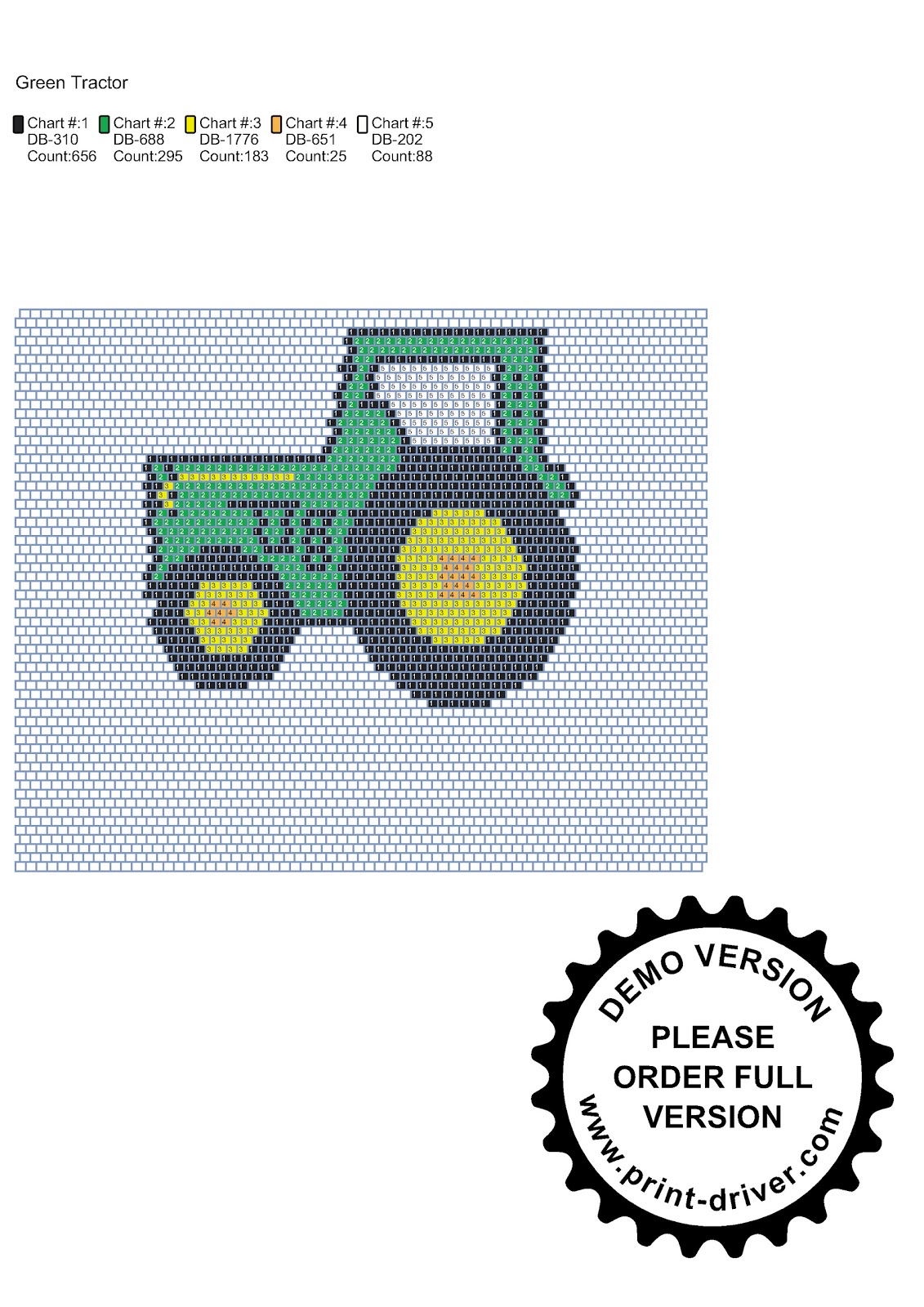 It's a Beadiful Day: Free Tractor Pattern