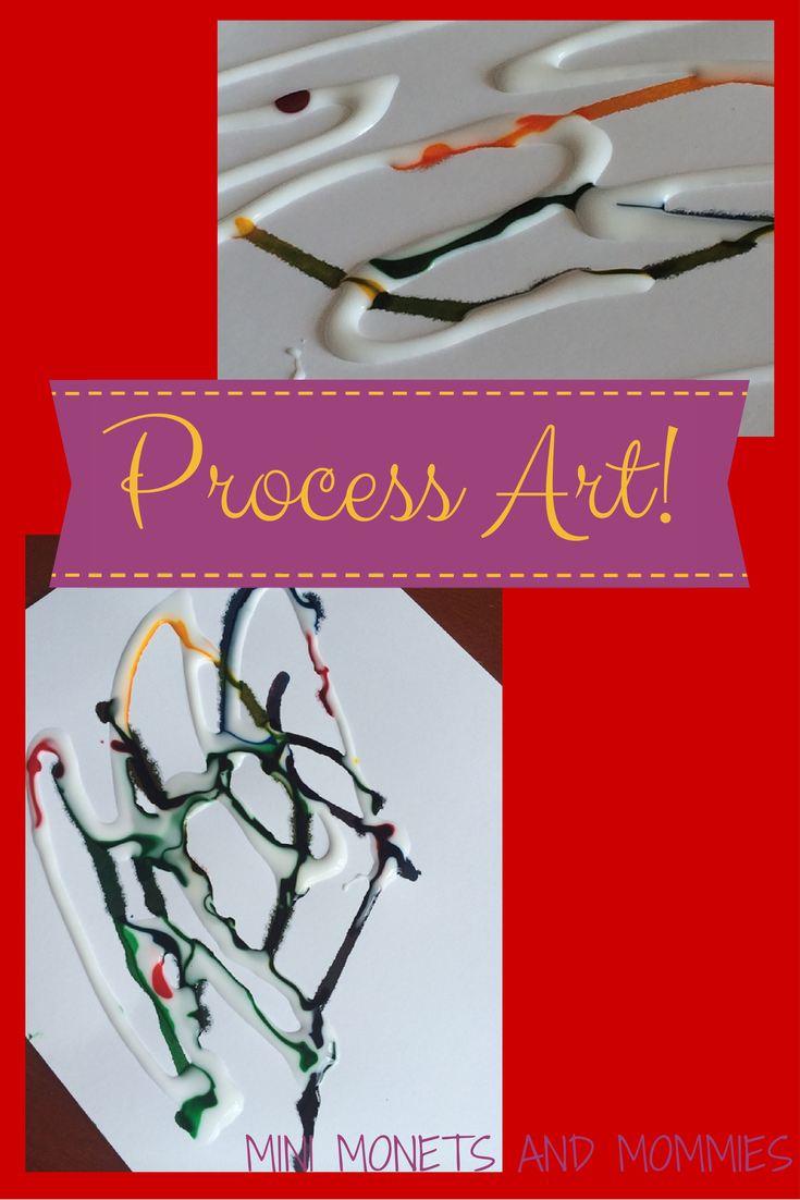 Mini Monets and Mommies: Process Art for Kids: Glue and Color Exploration!