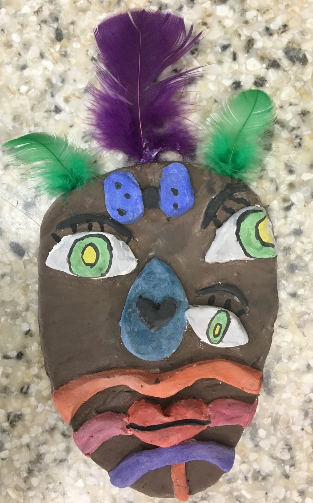 Art Room Blog: 4th and 5th Grade Clay Picasso Masks...