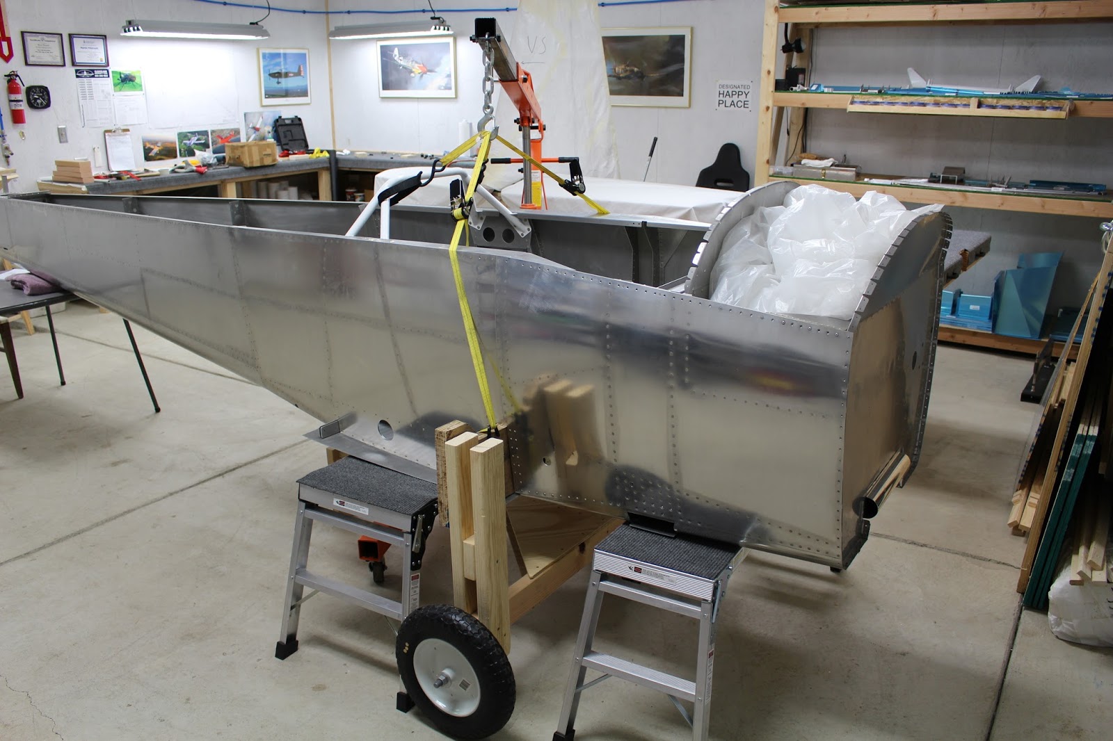 Martin's RV-8 Blog: Wing Stand Mods, Fuselage Stand and Hangar