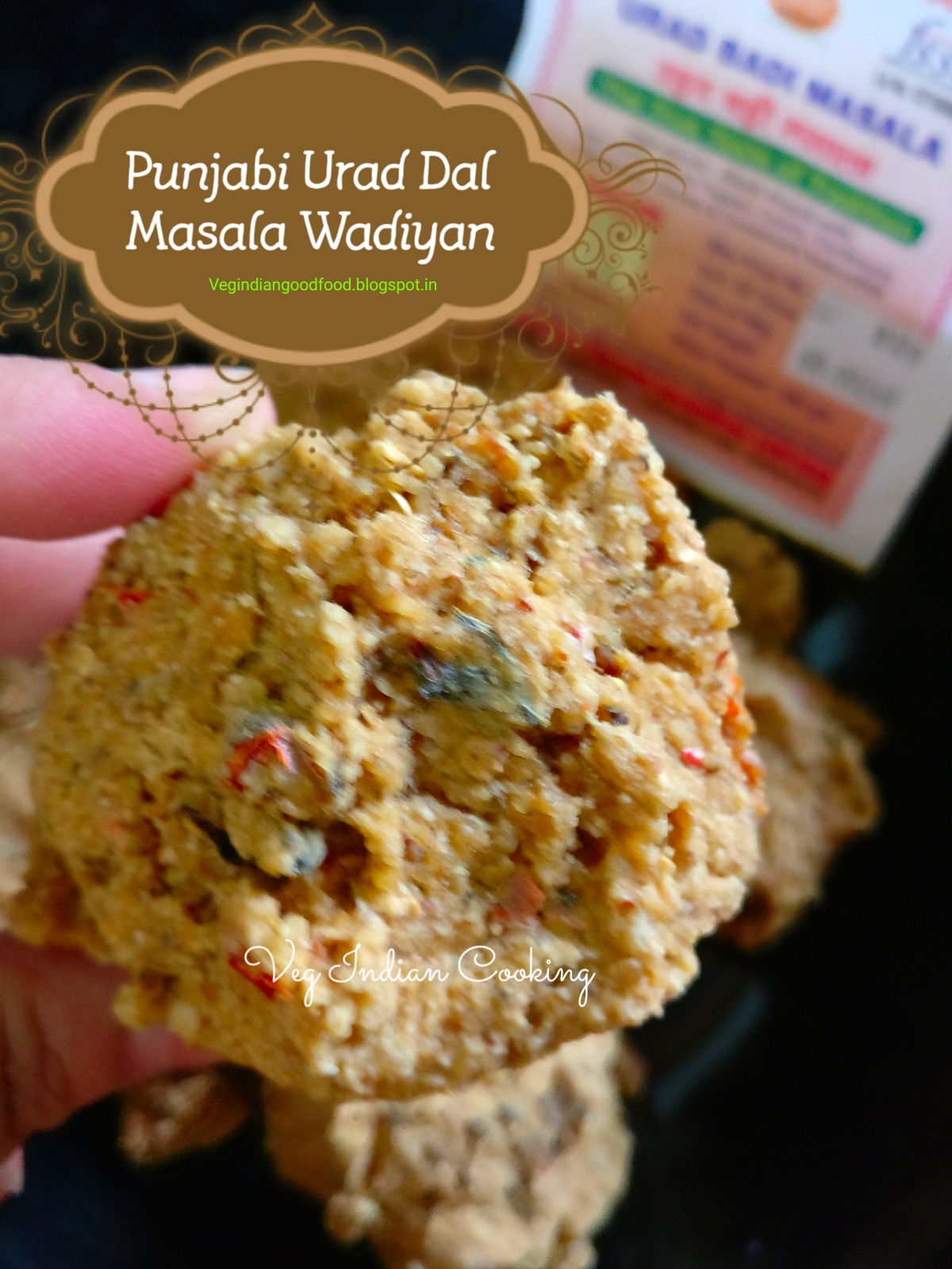 Veg Indian Cooking: Punjabi Masala Urad Dal Badi Aur Matar Ki Sabzi