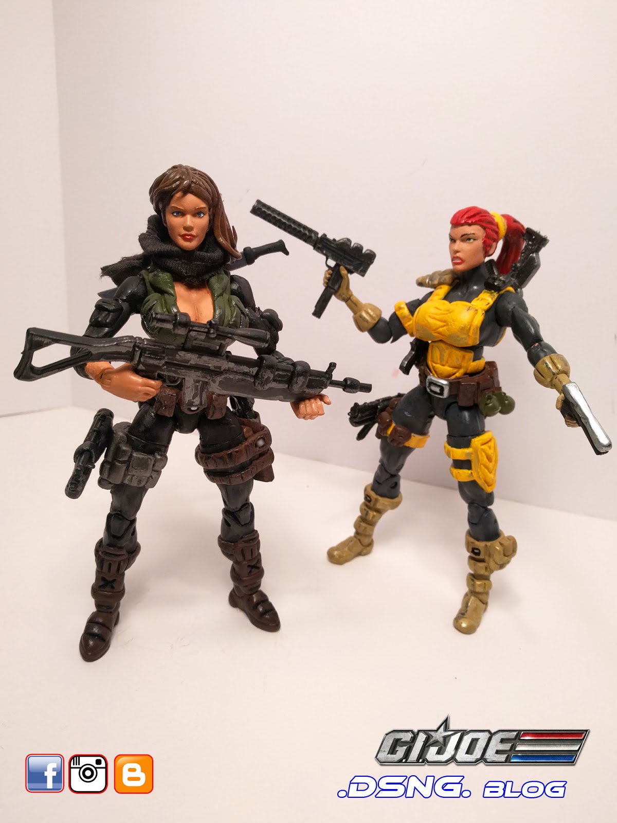 Dsngs Sci Fi Megaverse Custom Lady Jaye And Scarlett Gi Joe Toys Marvel Legends Scale By