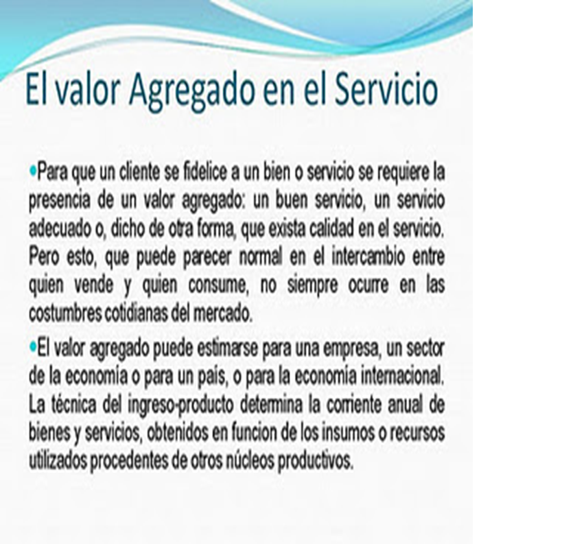 mario: diapositiva valor agregado en el servicio