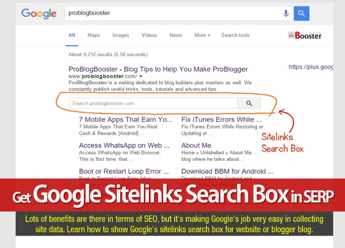 Get Google Sitelinks Search Box [Structured Data] in Website or Blogger ...