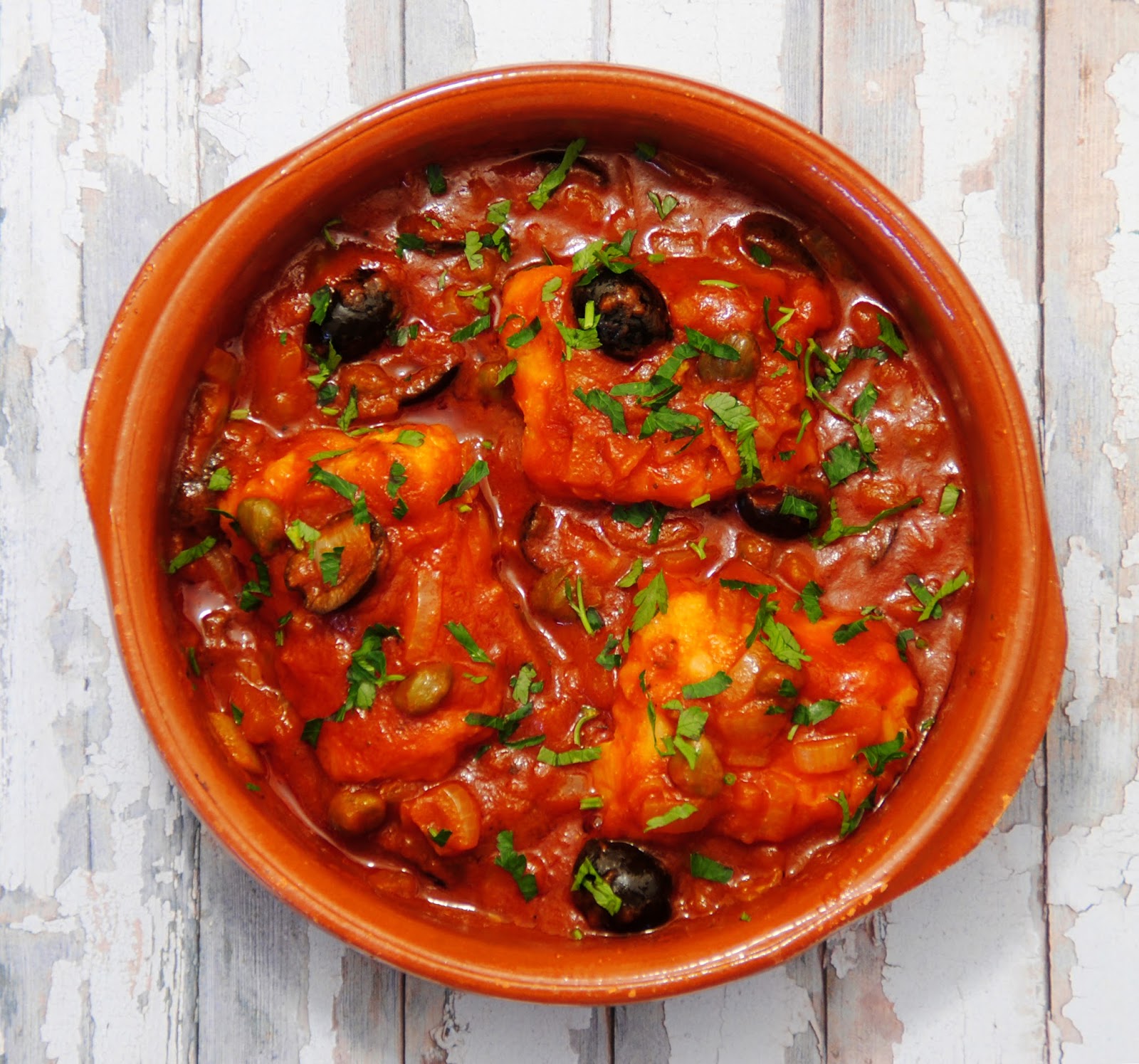 Bacalao en salsa de tomate y aceitunas... - Hoy para cenar