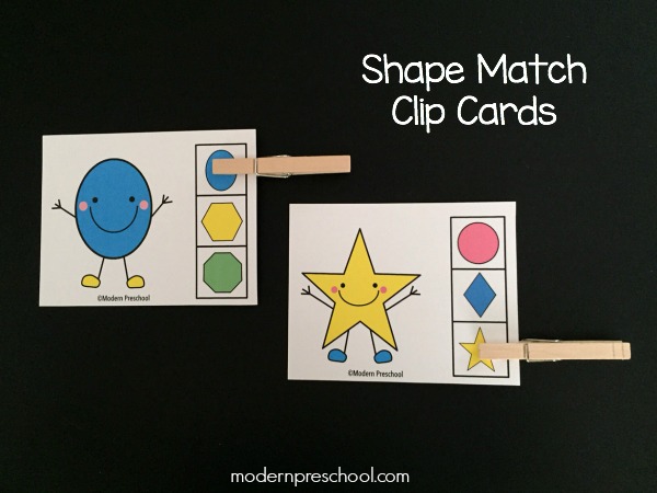 Shape Match Clip Cards