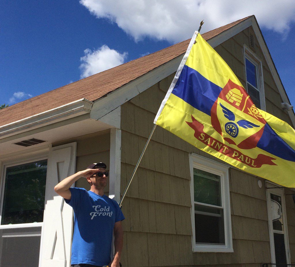 twin city sidewalks: Saint Paul Flags #1