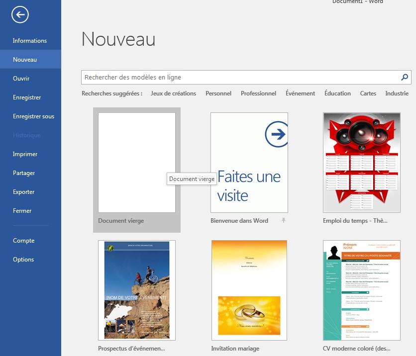 CRÉER, ENREGISTRER ET OUVRIR UN DOCUMENT - Microsoft Word