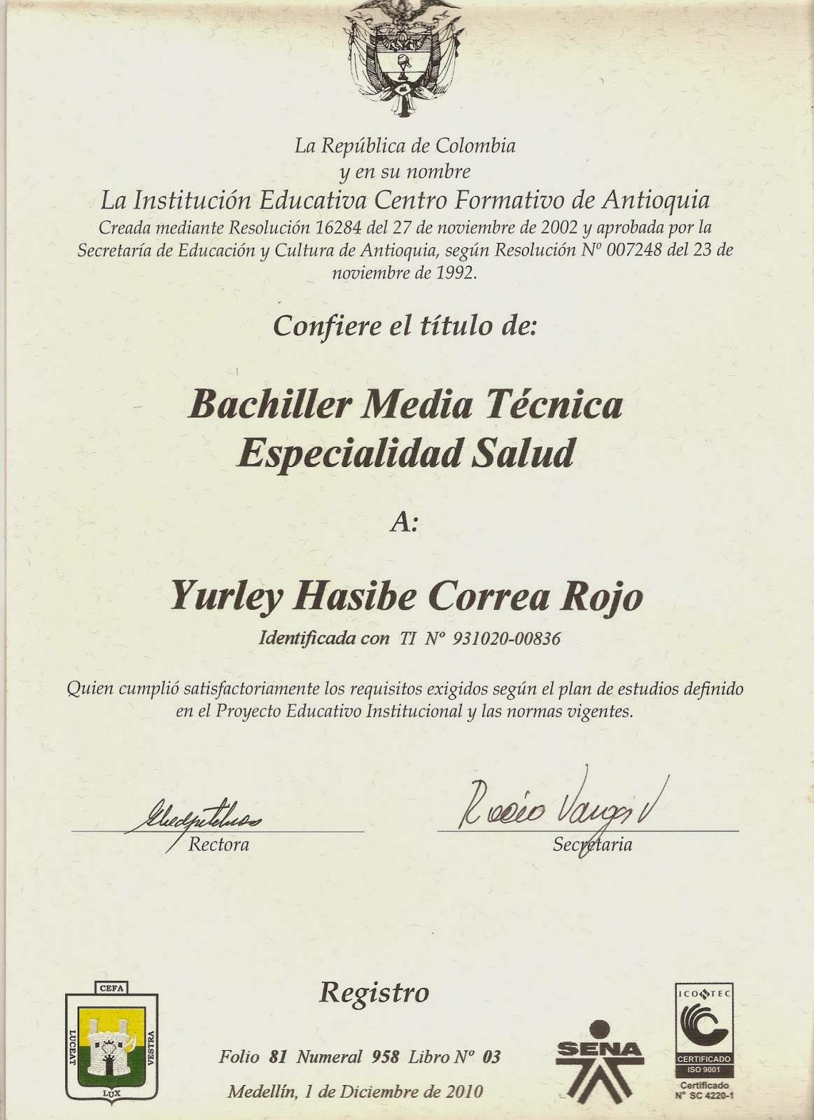 PORTAFOLIO DE EVIDENCIAS: junio 2014