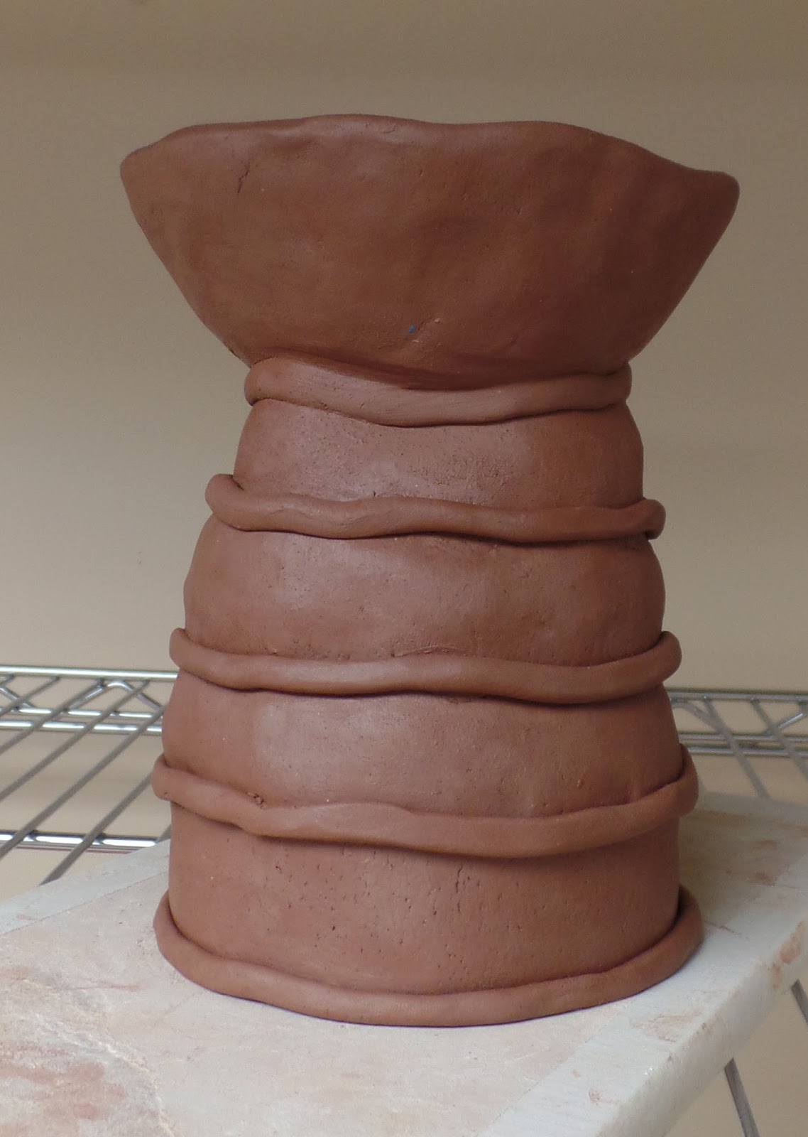 Blue Starr Gallery: Elevated Cat Bowl, Pinch Slab Coil