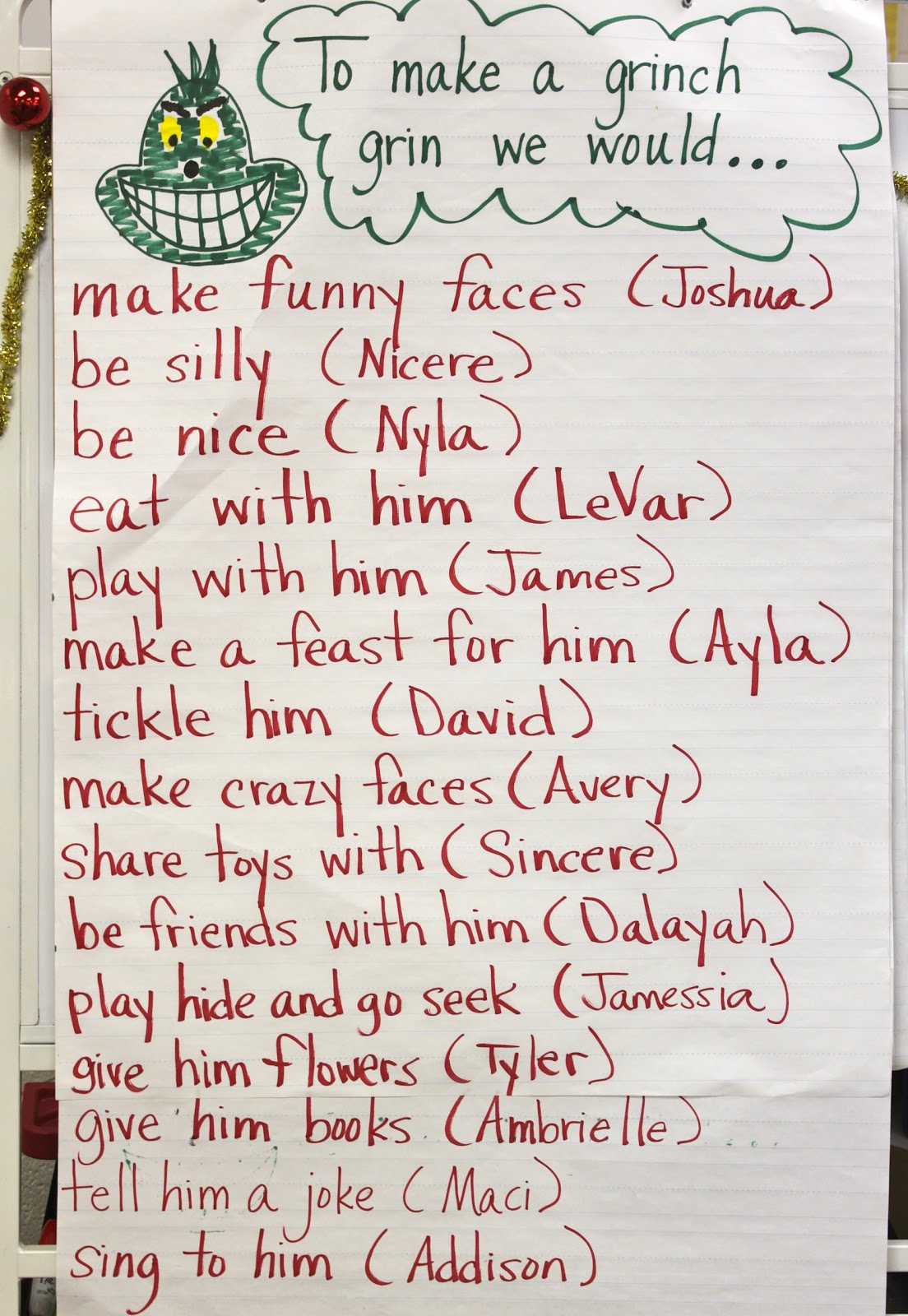 Kindergarten Hopefuls: How to Make a Grinch Grin