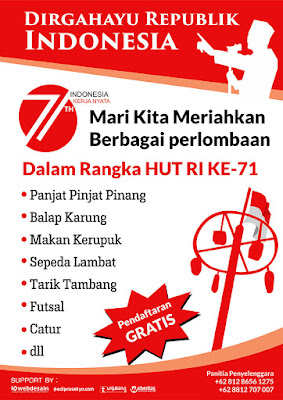 Poster Hut Ri - Desain POSTER HUT RI-73 Format Vector CorelDRAW / Mudah ...