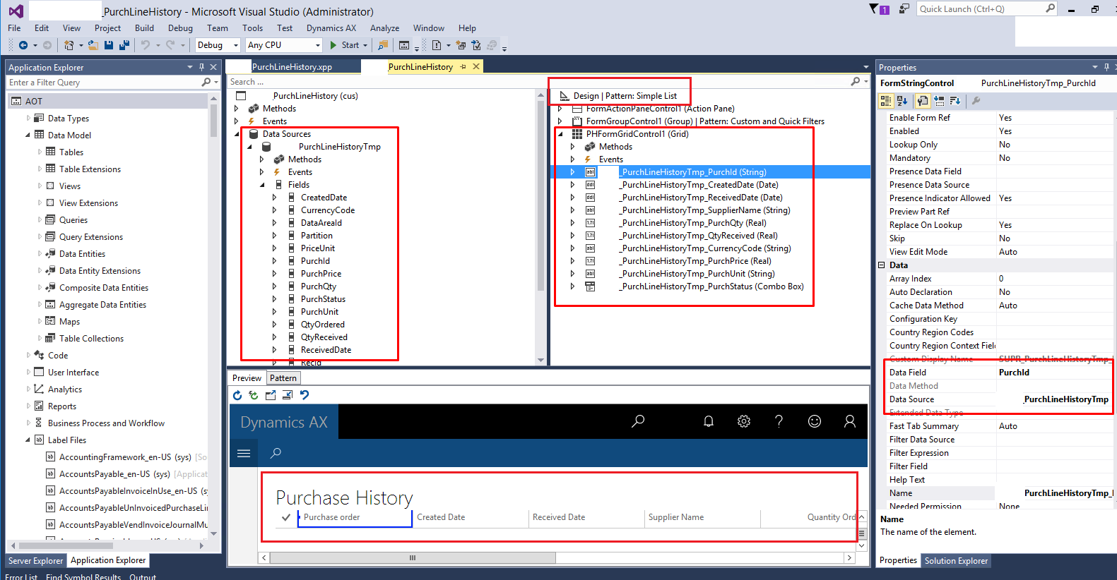 New Form for Items purchase history in purchase order form in AX ...