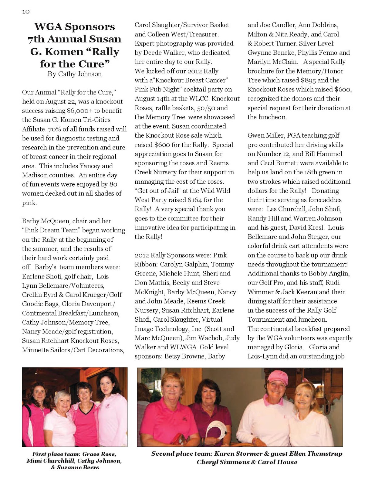 Wolf Laurel Country Club Bulletin Board: WLCC September Newsletter