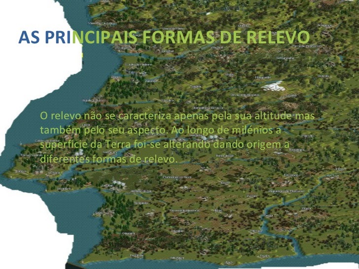 Quinto D da EB 2,3 de Aranguez: Principais formas de relevo