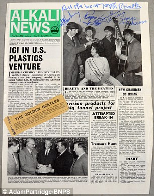 BEATLES MAGAZINE: NEWSPAPER WITH JOHN-FORGED BEATLES SIGNATURES TO BE ...